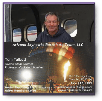 Arizona Skyhawks Parachute Team, Tom Talbott, EE Store - Event Ensemble